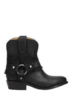 Frye Billy Harness Ruffle Boots - Black