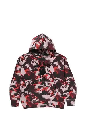 A BATHING APE Camouflage Print Pullover Hoodie - Red