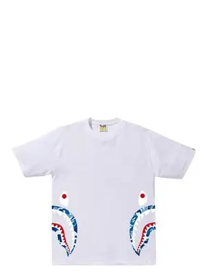 A BATHING APE Abc Camo Side Shark Tee - White