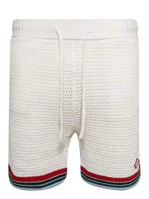 Casablanca Sporty Crochet Shorts - White