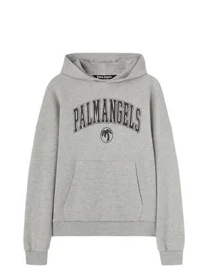 Palm Angels College Palm Hooded Sweatshirt - Grey