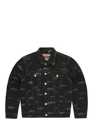 CORTEIZ Corteiz Alcatraz Pattern Denim Jacket