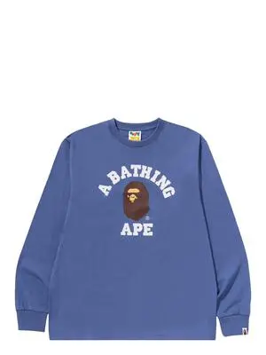 A BATHING APE College Long-sleeve Tee 'navy - Blue