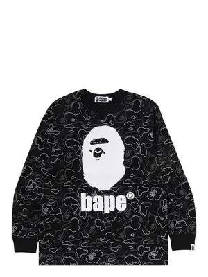 A BATHING APE Neon Camo Long-sleeve Tee - Black