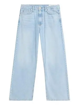 Rag & Bone Featherweight Logan Mid-Rise Wide Jeans Ltblue