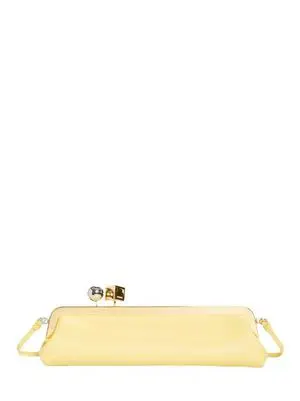 Jacquemus Jacquemus La Pochette Salon Leather Clutch Light Yellow 210