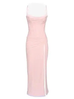 House Of Cb Lini Corset-bodice Maxi Dress - Soft Pink