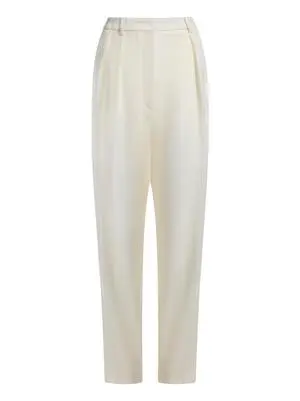 Altuzarra Emmett Pleated Tapered Wool Pants - Ivory