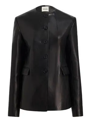 Khaite Jameson Leather Jacket - Black