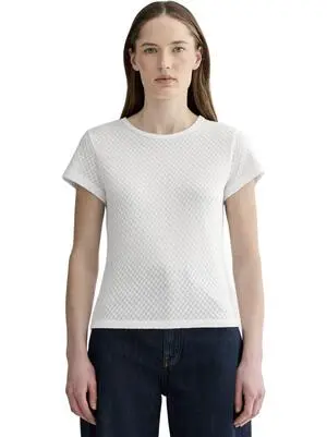 Everlane Pointelle Short-sleeve T-shirt - White