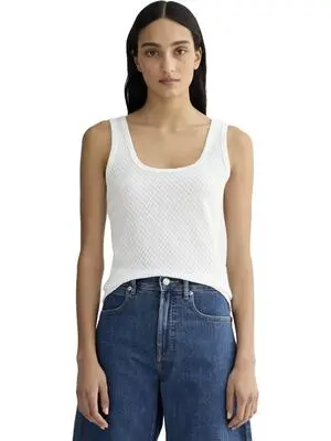 Everlane Pointelle Cami Top - White