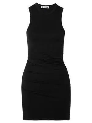 Eterne Carrie Ruched Mini Dress Black