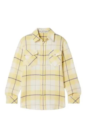 GOD’S TRUE CASHMERE Dreamer Checked Cashmere Shirt - Yellow