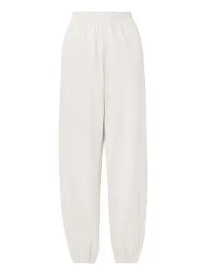 Eterne ÉTERNE Vinny Embroidered Tapered Track Pants Beige