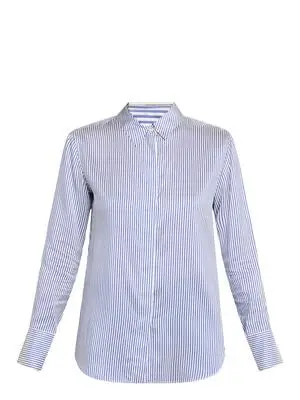 Altuzarra Chika Stripe Silk Top - Bluejay Stripe