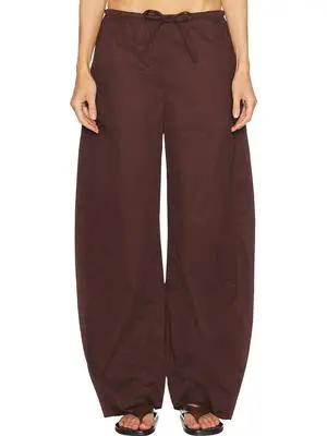 EAVES Lana Barrel Leg Pant - Chocolate