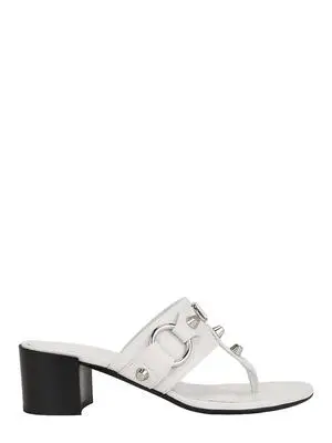 Balenciaga City Thong Sandal - White & Silver