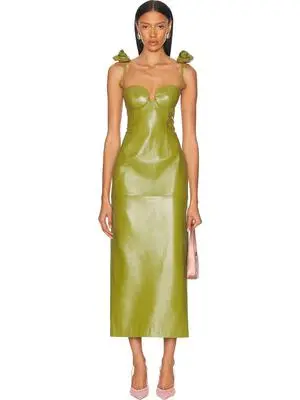 Magda Butrym Bustier Midi Dress - Green