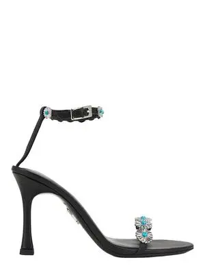 Retrofete Felice Heel - Black & Turquoise
