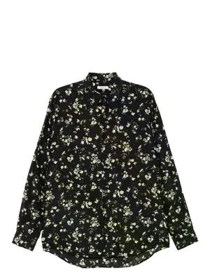 CALMLENCE Flower-print Shirt - Black