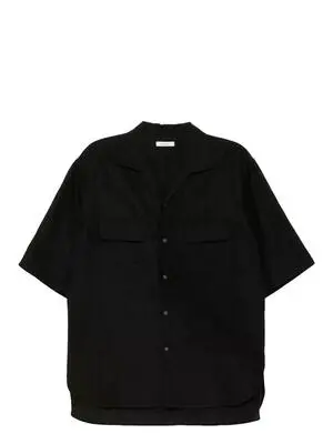 CALMLENCE Classic Open-collar Shirt - Black