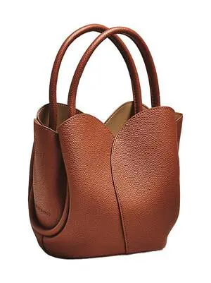 MELIE BIANCO Tulip Top-Handle Crossbody Tote Tan