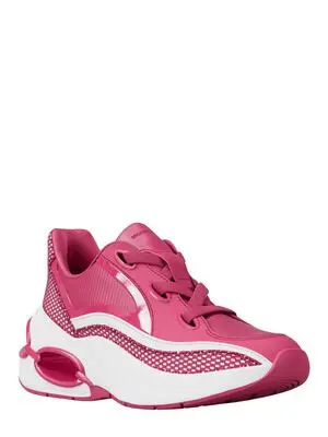 Michael Kors Toni Mixed-Media Sneakers Pink