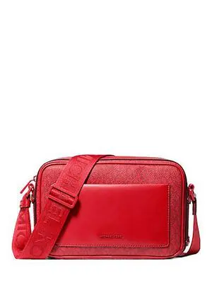 Michael Kors Michael Kors Maeve Large Signature Logo Crossbody Bag Red