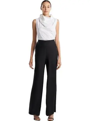 Natori Cotton Silk Twill Trouser - Black