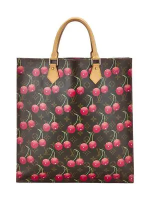 LOUIS VUITTON Takashi Murakami Monogram Cerises Sac Plat - Brown