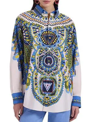 La DoubleJ Chakra Placee Button-down Shirt - Chakra Placee Multicolor