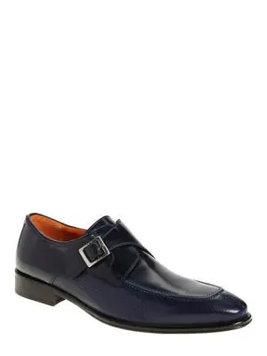 Mezlan Pego Monk Strap Shoe - Blue