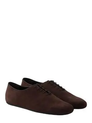 Prada Laced Suede Shoes - Brown