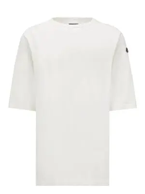 Moncler X Rick Owens Knitted Crewneck Short-sleeve Tee 'milk - White