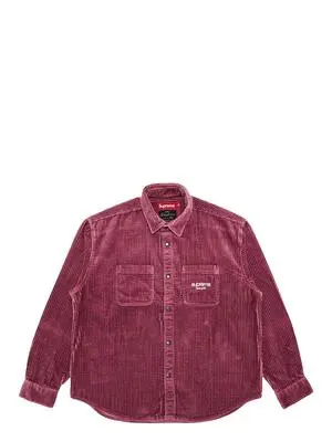 Supreme Wide Wale Corduroy Snap Shirt 'dusty - Pink
