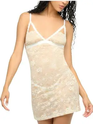 Cosabella Naughtie Chemise G-string - Moon Ivory