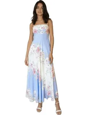 Yumi Kim Floral Midi Dress - Blue
