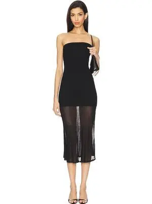 LOVERS AND FRIENDS Leslie Midi Dress - Black
