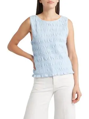 Madewell Smocked Tank Top Light Pool