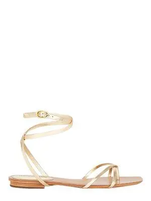 Veronica Beard Allegra Sandal - Pale Gold
