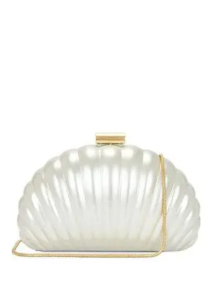 Simkhai SIMKHAI Monet Pearlized Shell Clutch Ivory