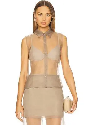 L'academie By Marianna Blaire Top - Taupe