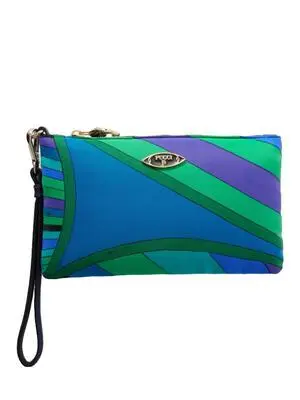 Emilio Pucci Printed Shell Clutch - Blue
