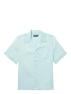 Vilebrequin Charli Camp-collar Linen Shirt - Blue