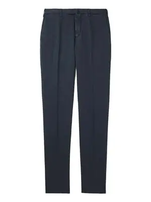 SLOWEAR Venezia 1951 Slim-fit Cotton And Linen-blend Trousers - Gray