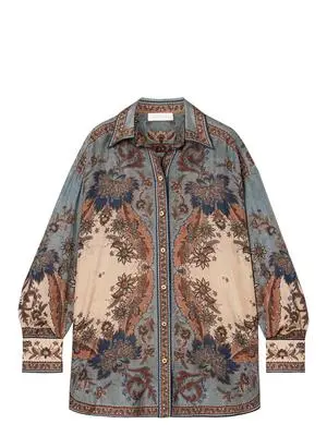 Zimmermann Ascension Printed Silk Shirt - Multi