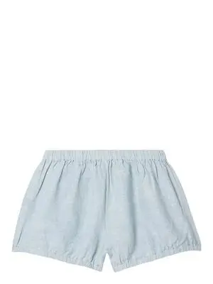 Suzie Kondi Hera Bloomers Linen-chambray Shorts - Blue