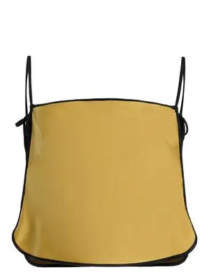 TEMILY Stretch-Satin Camisole Top Yellow