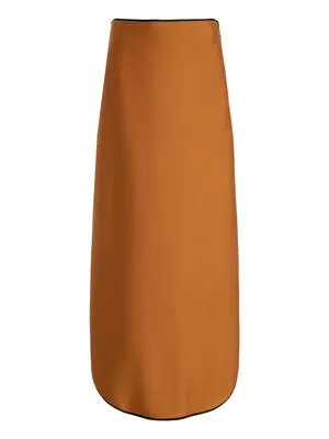 TEMILY Sheath Stretch-Satin Maxi Skirt
