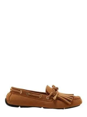 JIMMY CHOO Manon Suede Loafers - Tan